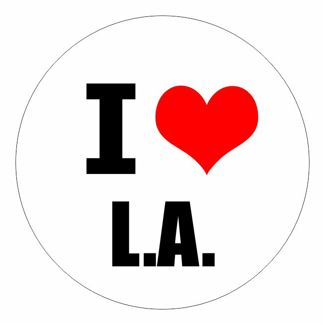 I love L.A. - Los Angeles Kalifornien 2 Größen erhältlich Aufkleber ...
