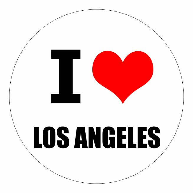 I Love Los Angeles California Available in 2 Sizes Stickers Multi-Color ...
