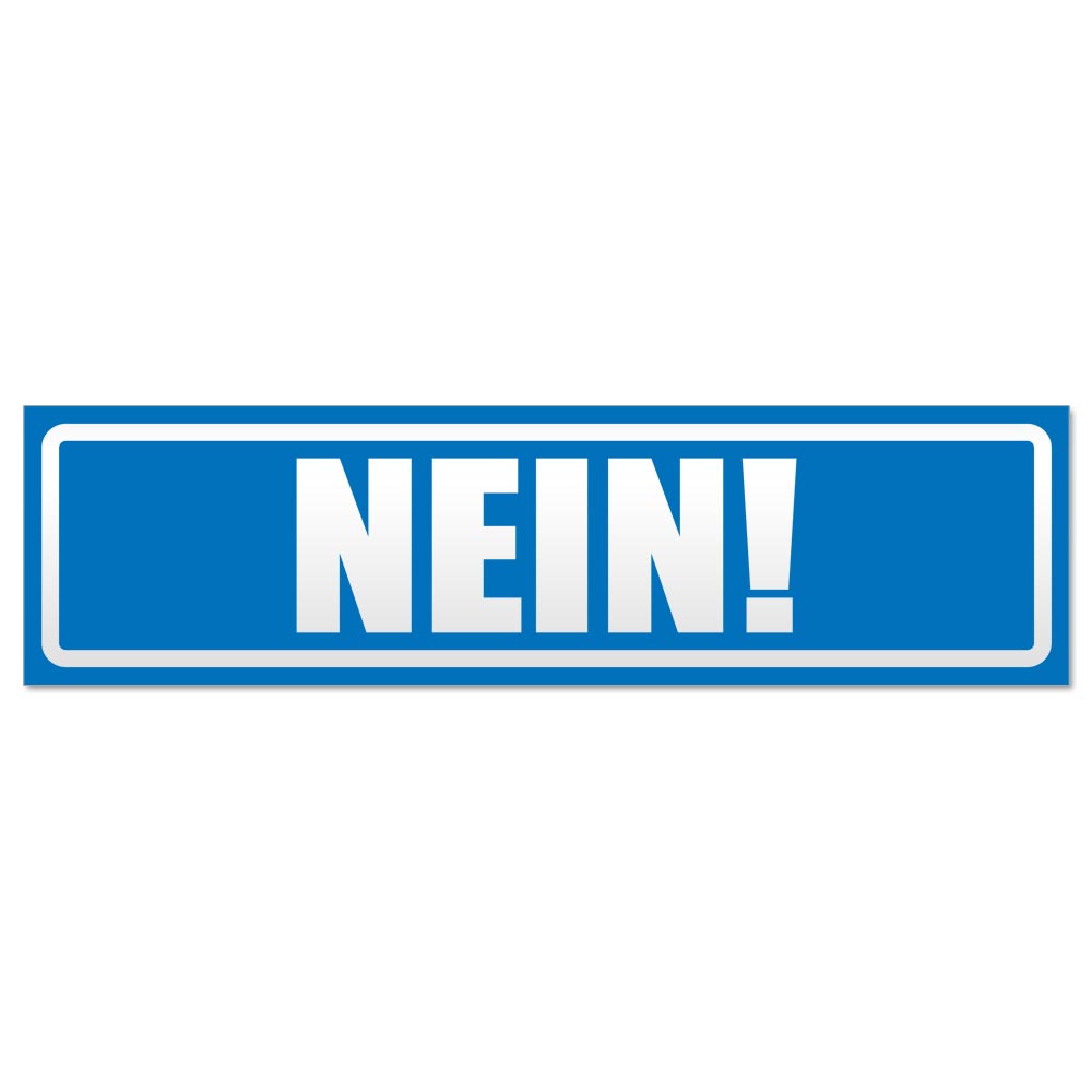NEIN! Invertiert Magnetschild Schild magnetisch | eBay